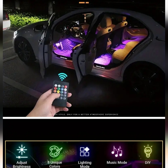 Car Audio, Video & GPS | 4 Line Rgb Usb Under Dash Car Interior Led ...